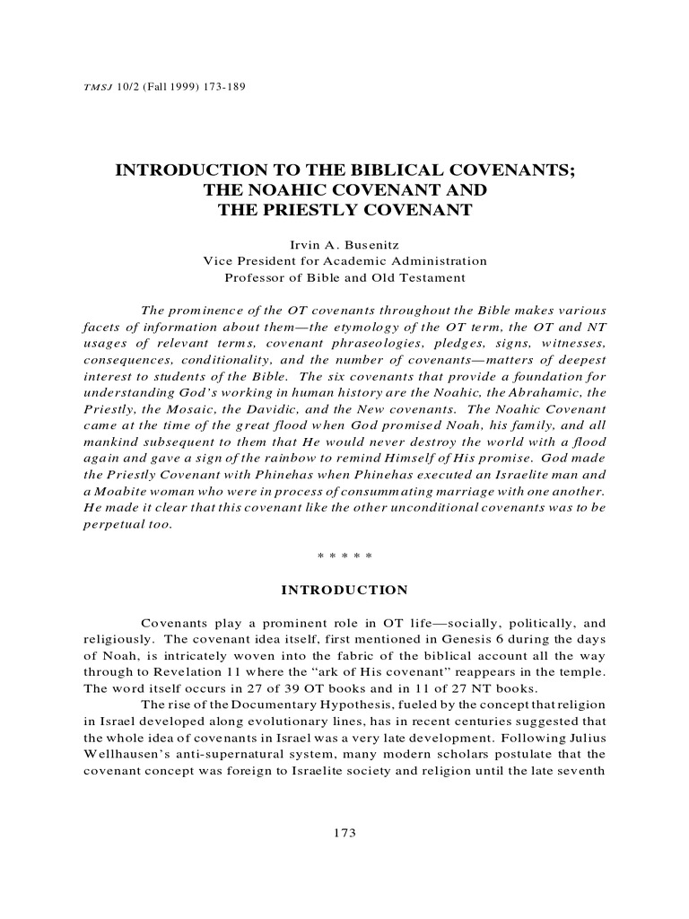 Biblical Covenants | Download Free PDF | Covenant (Biblical) | Covenant ...