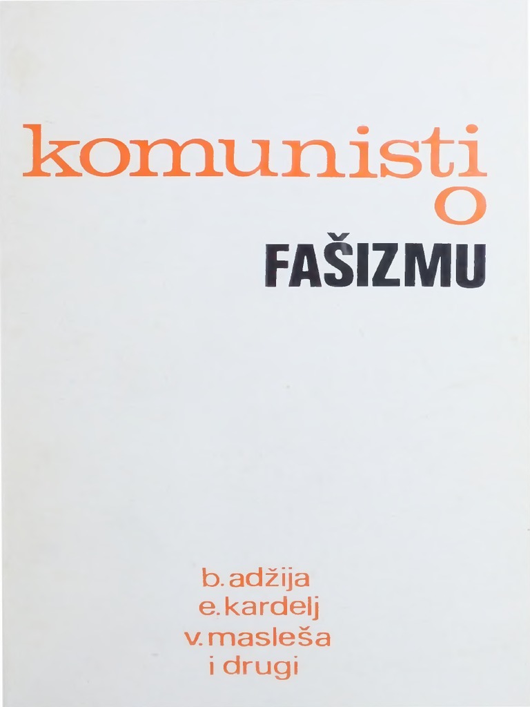Komunisti o Fasizmu (1919 - 1940) - Ivan Prpic PDF | PDF