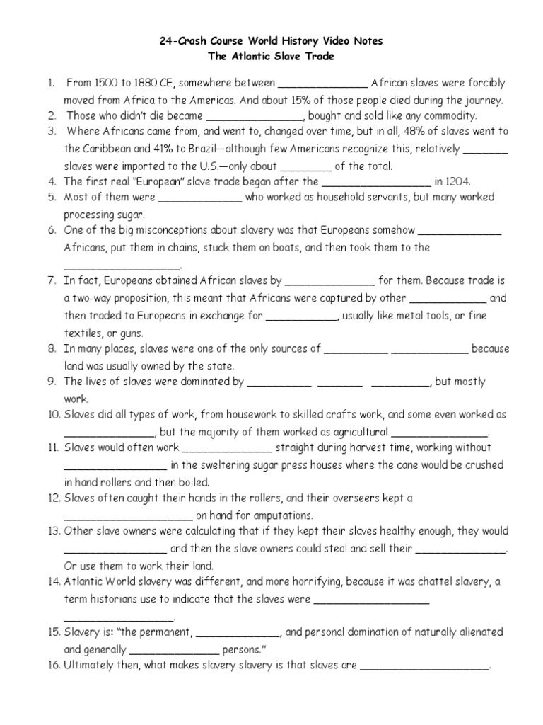 24-Atlantic Slave Trade | PDF | History Of Slavery | Slavery