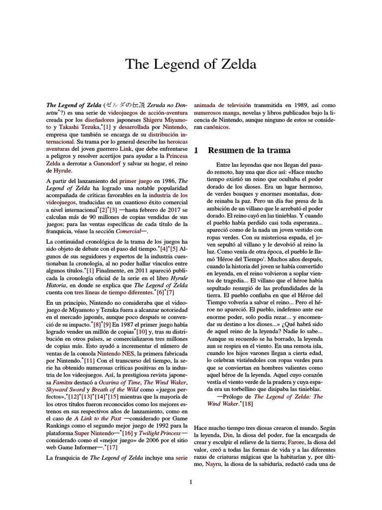 The Legend of Zelda | PDF | La leyenda de Zelda | Nintendo