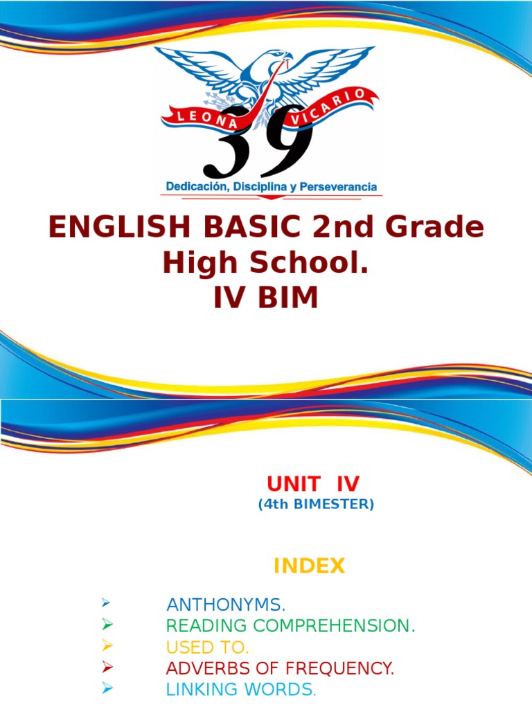 Repaso Ingles Basico 4 Bim 2do Sec | PDF