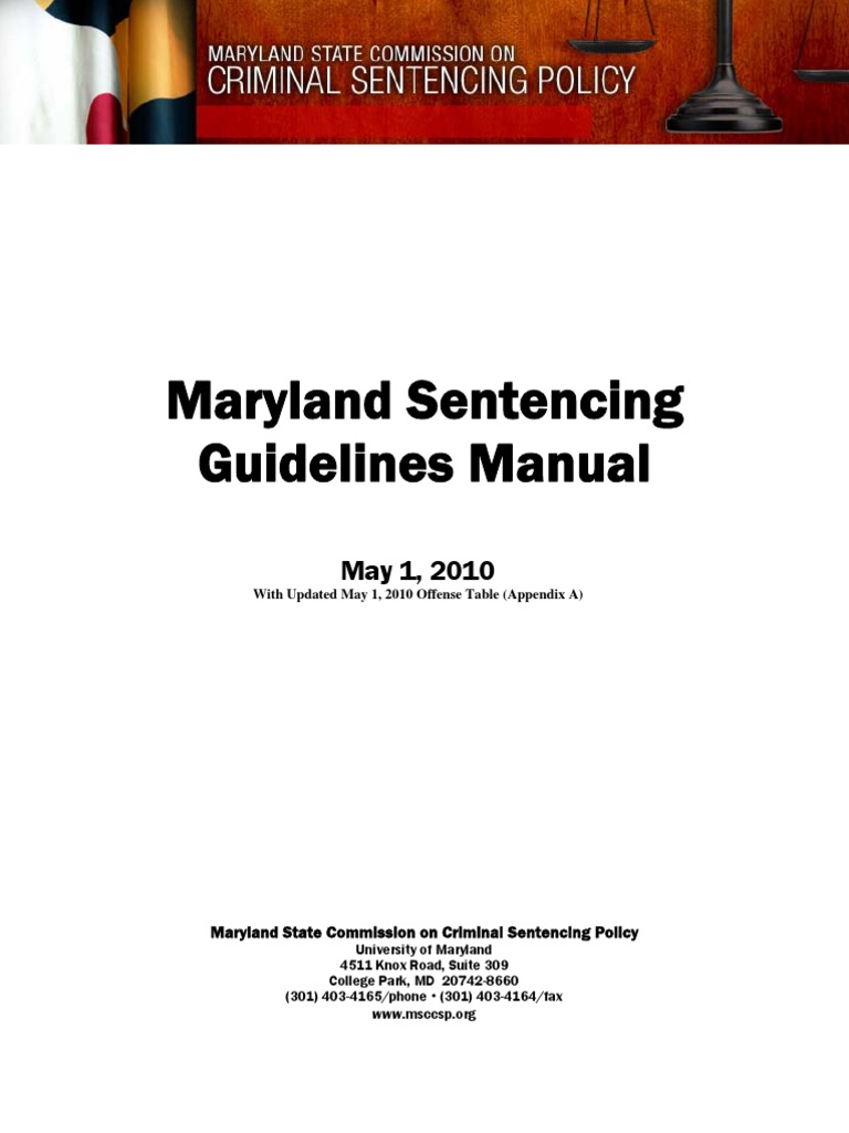 MD Sentencing Guidelines | Download Free PDF | United States Federal ...