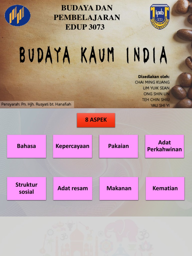 Budaya Kaum India by-JoeyYauOngChaiTeh | PDF