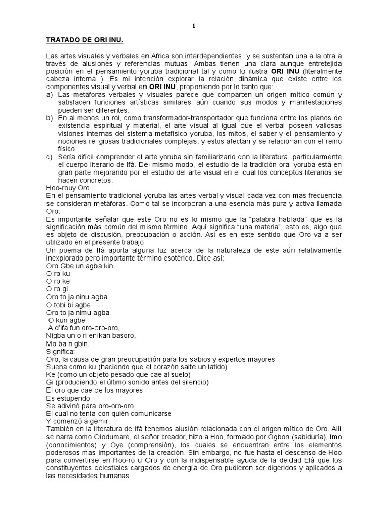 Orí Inu | Descargar gratis PDF | Verbo | Existencia