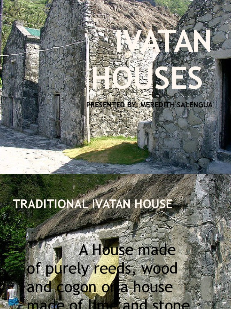 Ivatan Houses Final | PDF | Roof | Kitchen