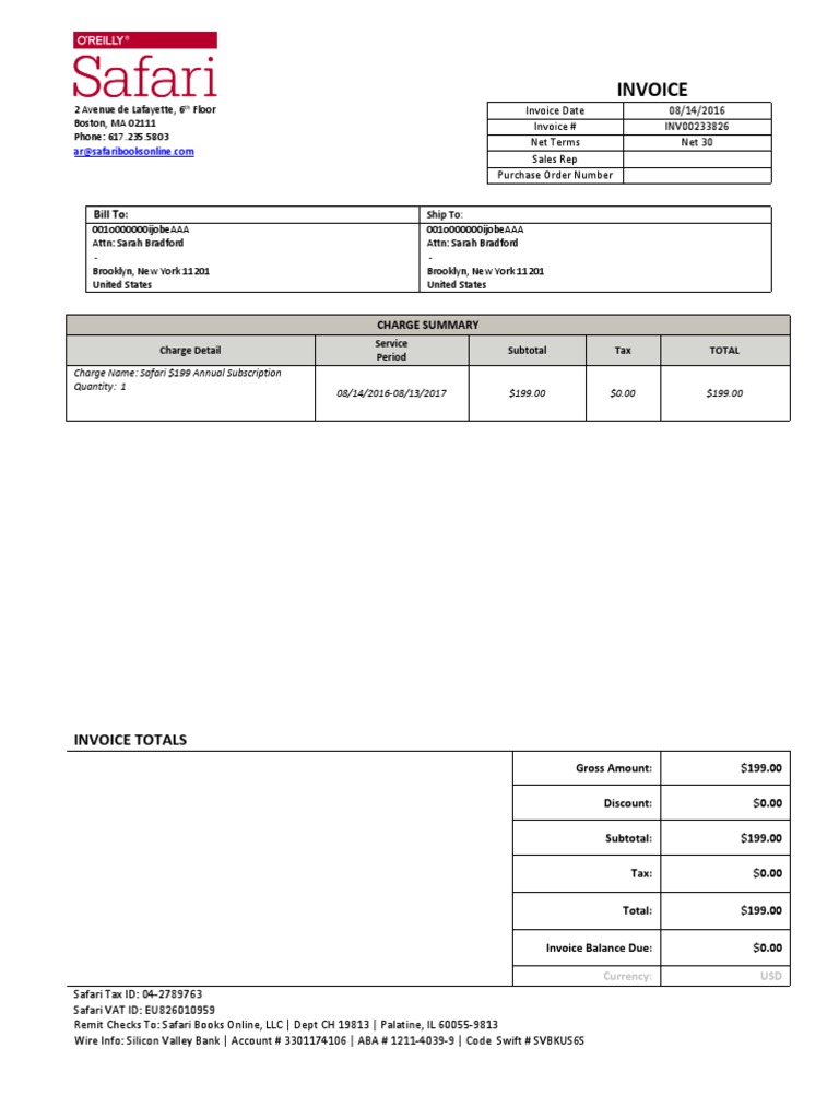 Safari Invoice PDF | PDF | Invoice | Payments