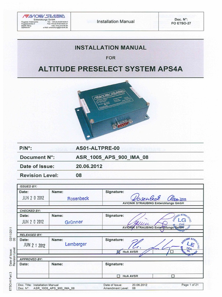 Asr 1005 Aps 900 Ima 08 | PDF | Electrical Connector | Equipment