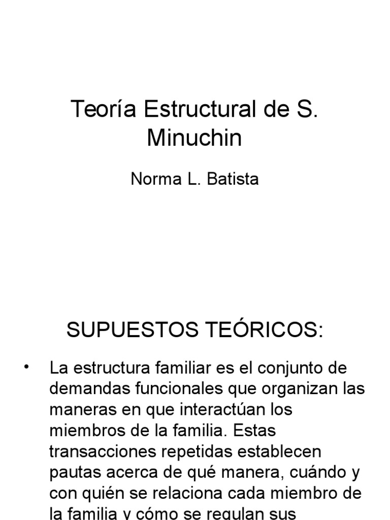 Teoría Estructural Minuchin | PDF | Teoría | Ciencias del comportamiento