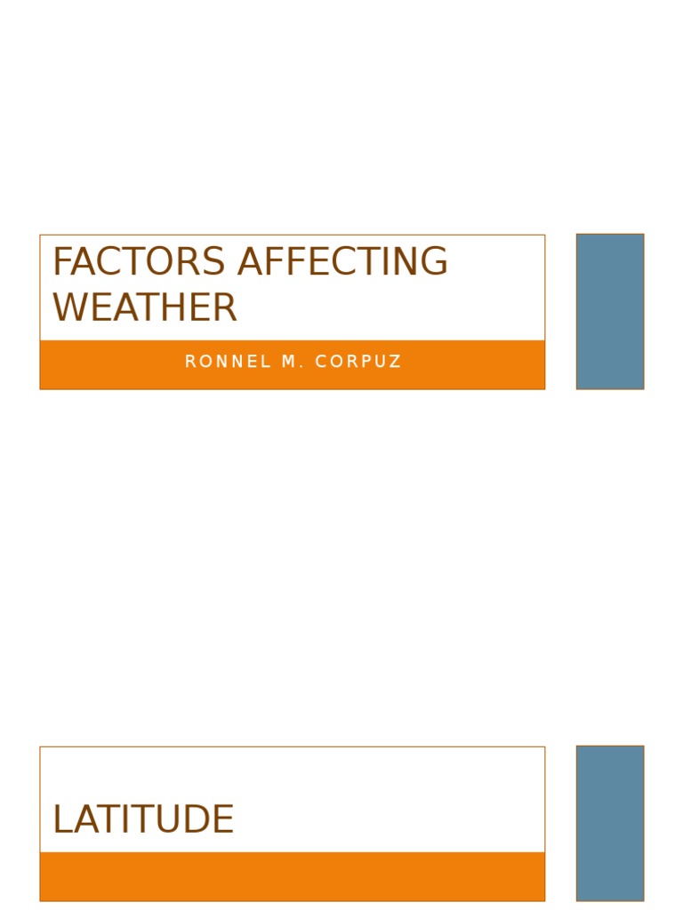 Factors Affecting Weather | PDF