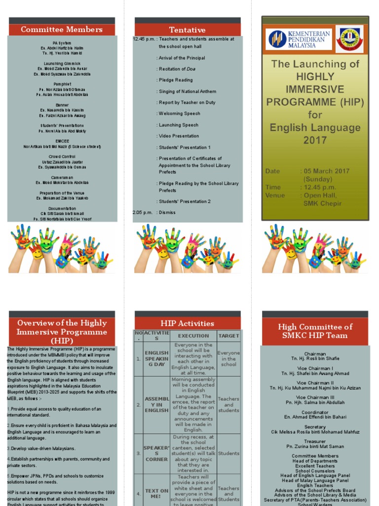 Malay Pamphlet for HIP Launch Event | PDF | Southeast Asia | Malaysia