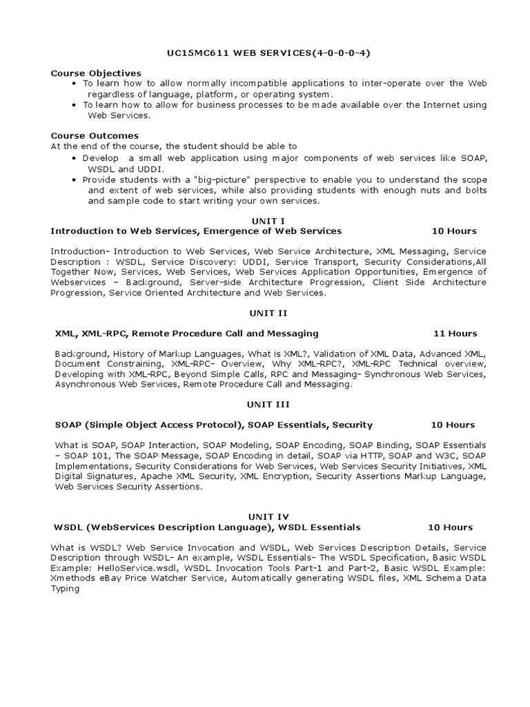 Web Services Pdf Soap Web Service