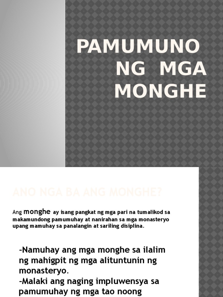 Pamumuno NG Mga Monghe | PDF
