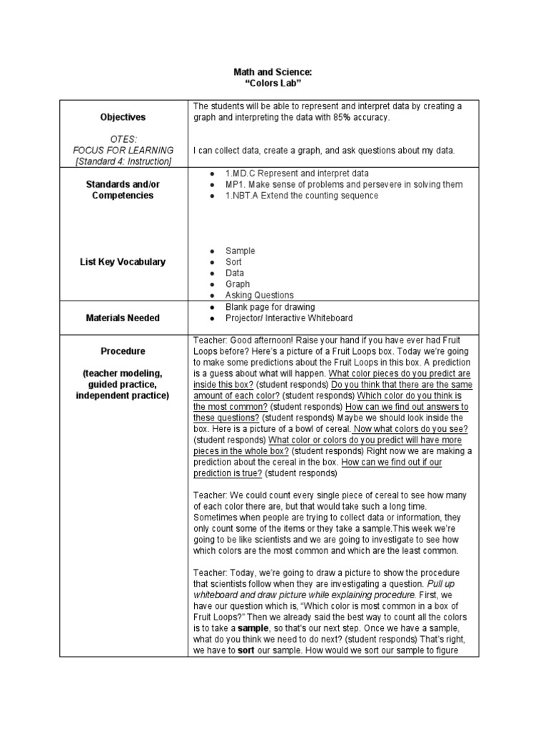Observation 4 Math | PDF | Educational Assessment | Data