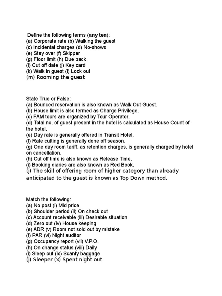 Define The Following Terms | PDF