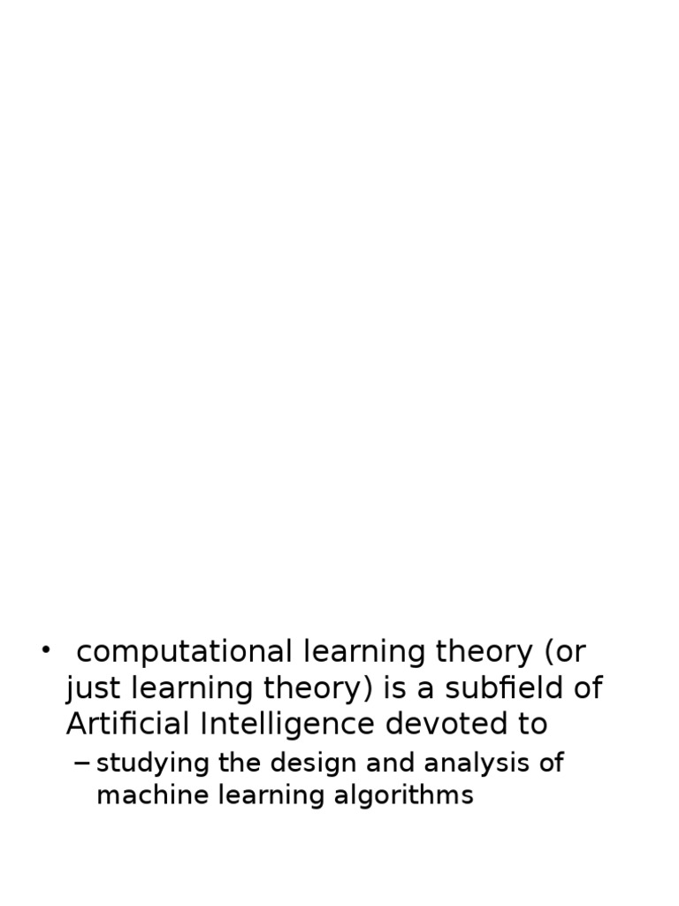 Computational Learning Theory By Safdar Khan Pdf Time Complexity Machine Learning