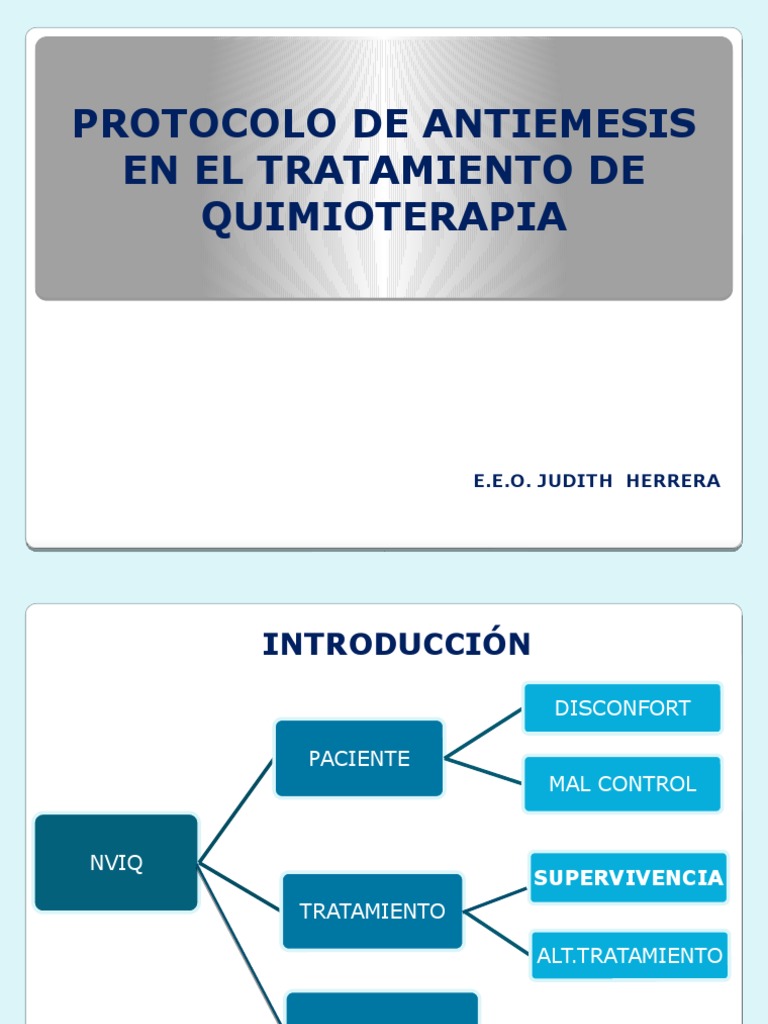 Protocolo de Antiemesis en Los Tratamientos de Quimioterapia | PDF | Comunicación celular ...