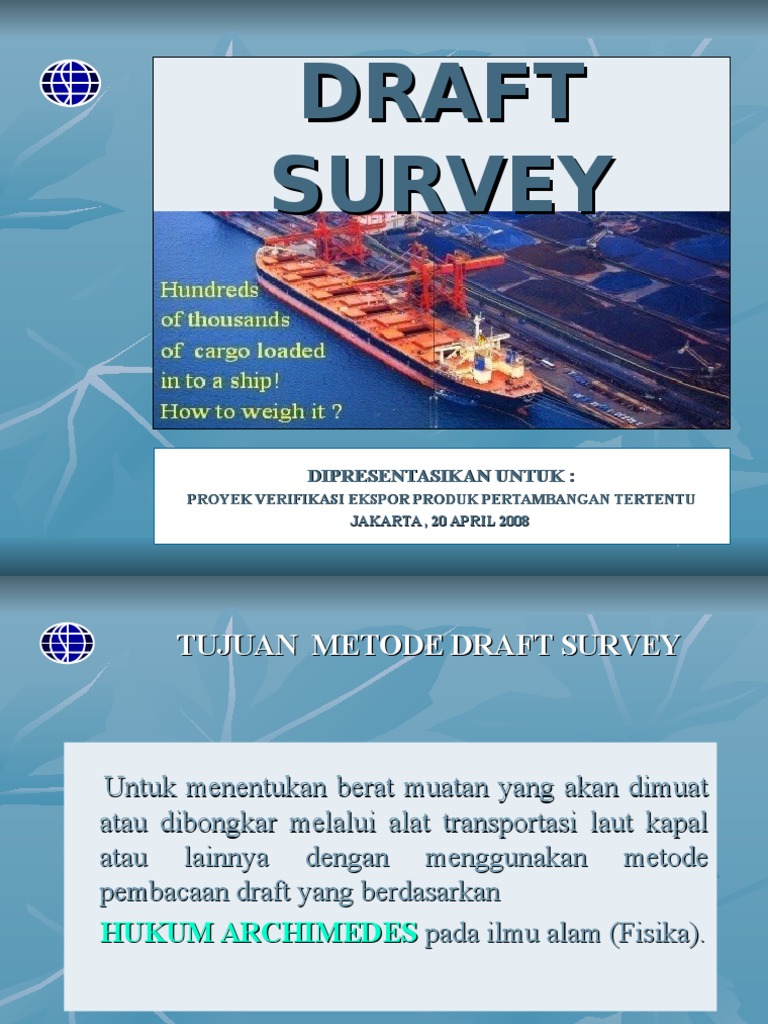 Metode dan Perhitungan Draft Survey | PDF | Teknologi & Rekayasa
