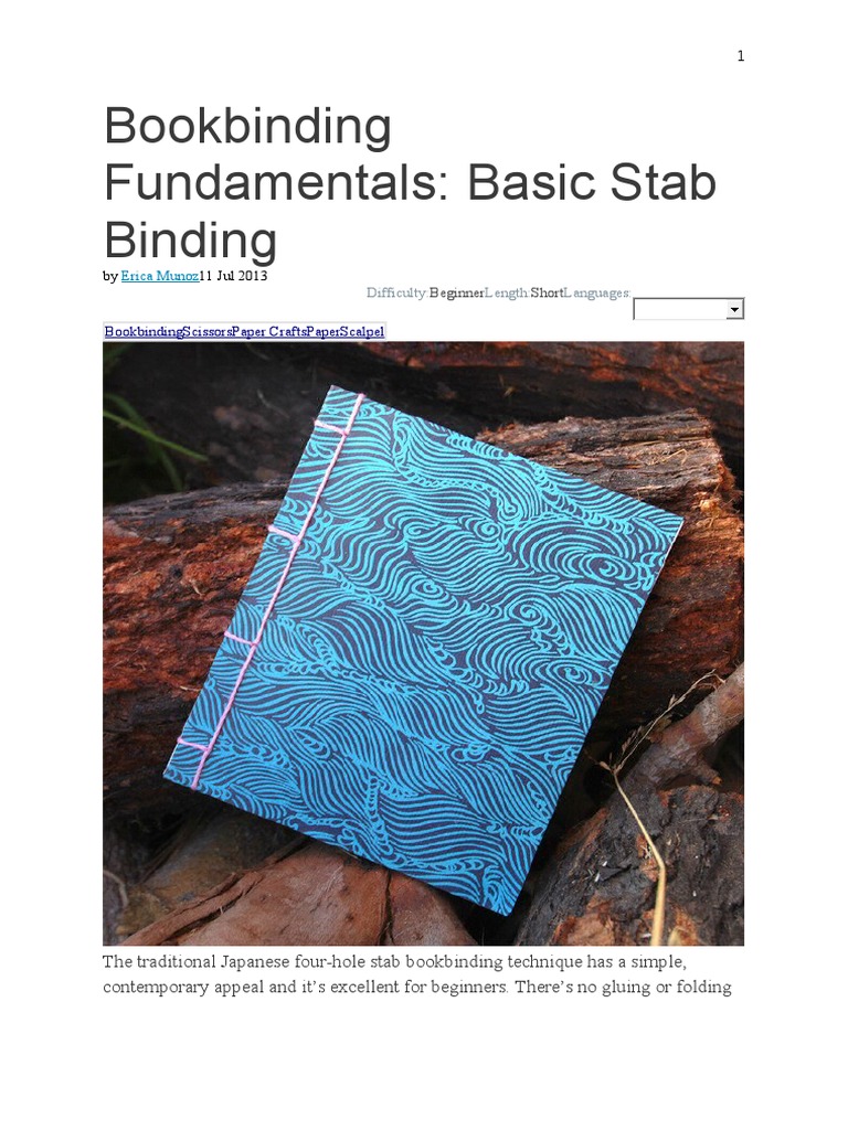 Bookbinding Fundamentals | PDF | Bookbinding | Sewing
