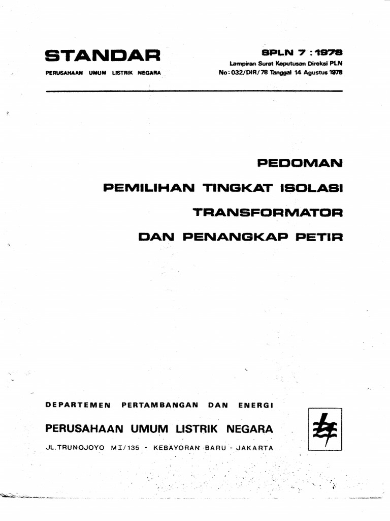 SPLN 7 - 1978 | PDF