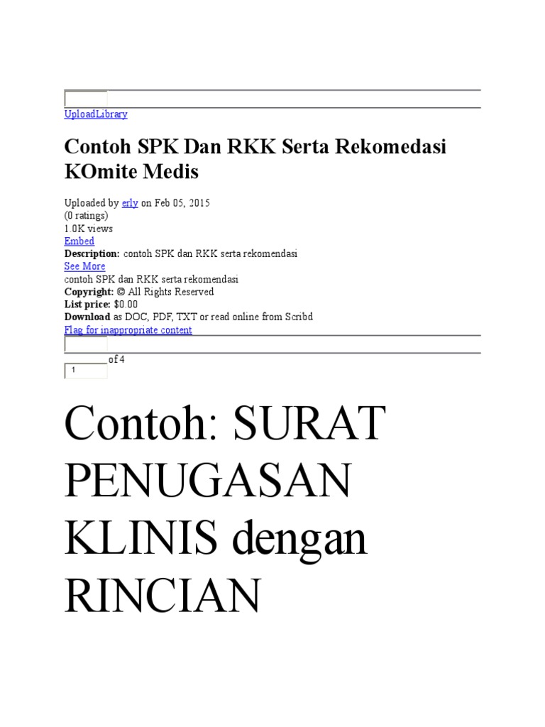SPK Dan RKK Oleh Direktur MB Bunga | PDF