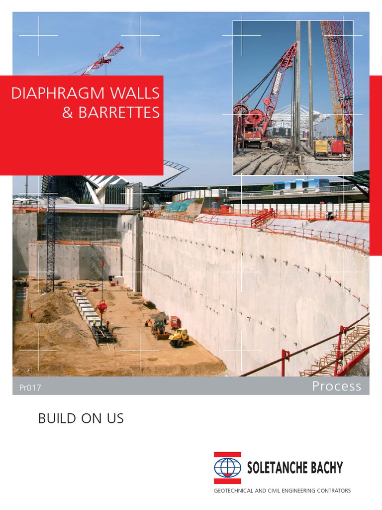 Diaphragm Wall and Barrette Process PDF | PDF | Civil Engineering ...