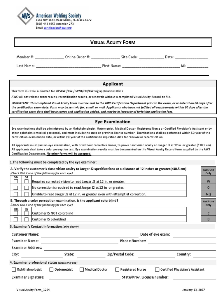 1224 Visual Acuity From | PDF | Optometry | Ophthalmology