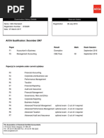 ACCA Transcript PDF | PDF | Business Economics | Financial Services