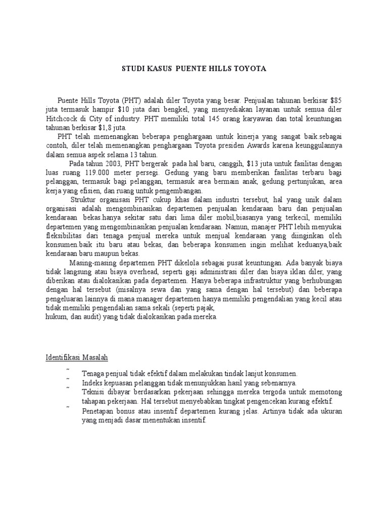 Case Study Toyota | PDF