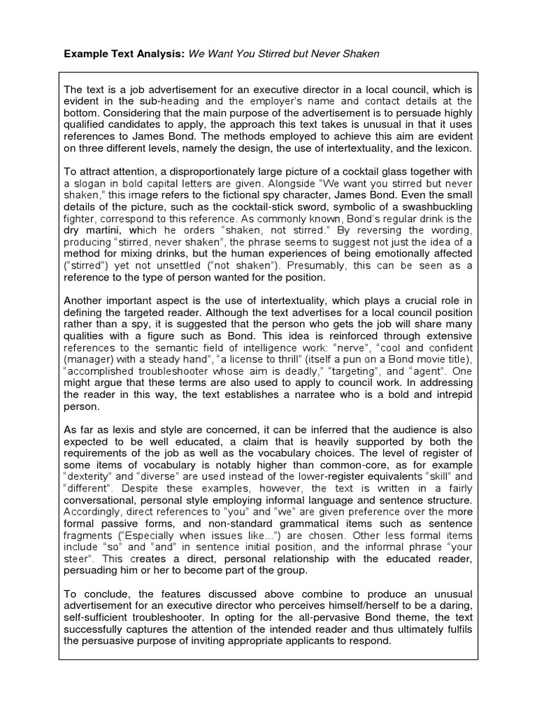 Example Text Analysis 2 | PDF | Advertising | Epistemology