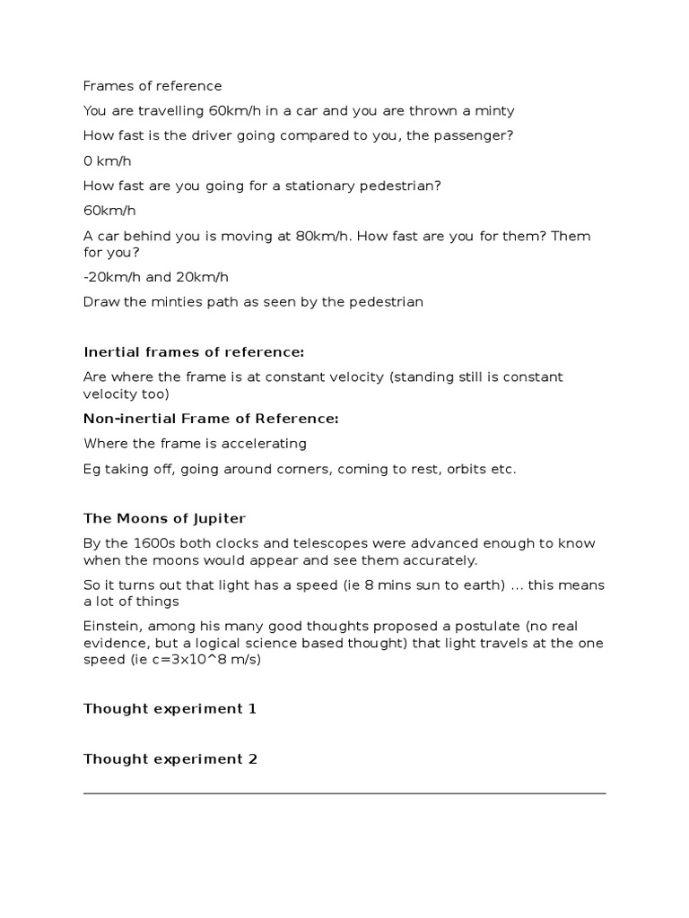 Frames of Reference | PDF | Science & Mathematics