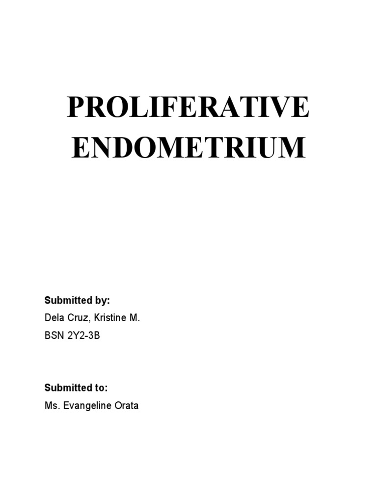 Proliferative Endometrium Guide | PDF | Menstrual Cycle | Implantation ...