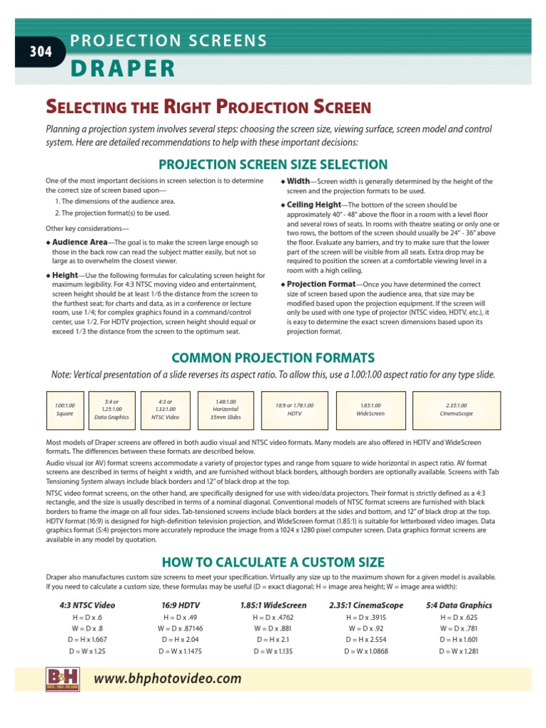 Draper - Projection Screen | PDF | Film Industry | Filmmaking