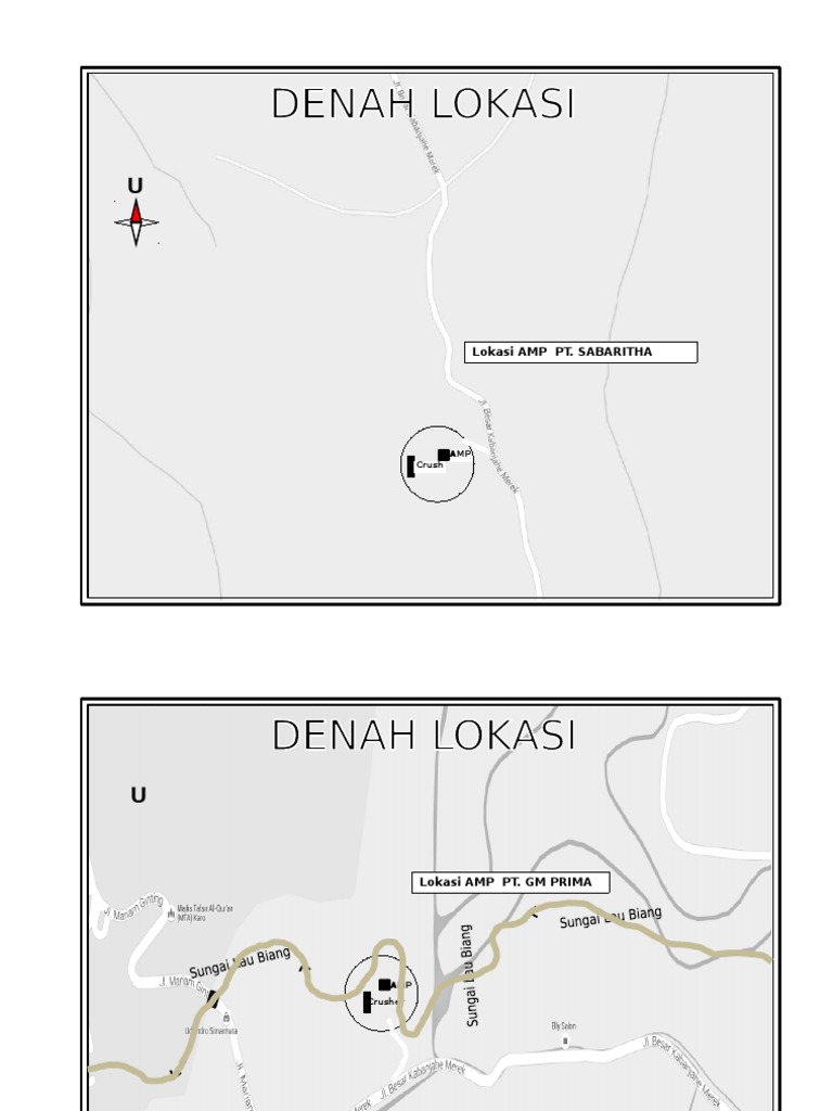 Denah Lokasi Peta AMP Di Kabanjahe (GM&SPA) | PDF