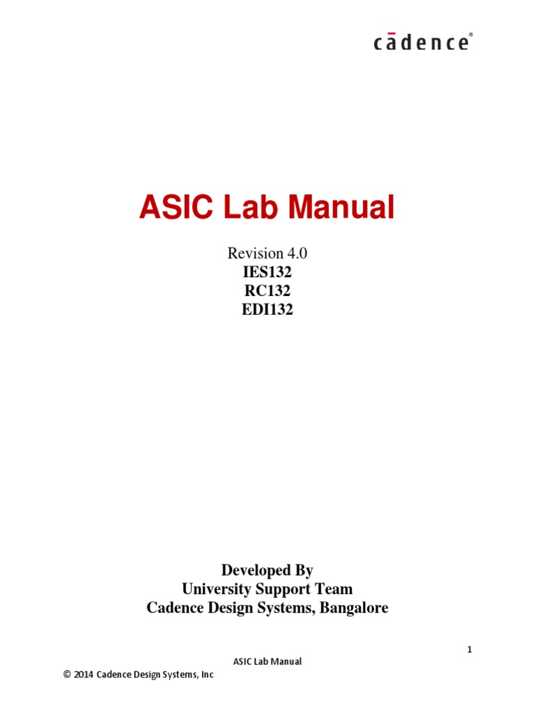 ASIC Manual | PDF | Design | Electronic Design