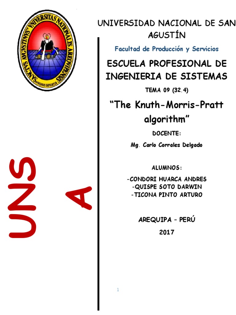 12 The Knuth Morris Pratt Algorithm (OK) | PDF 12 The Knuth Morris Pratt Algorithm (OK) | PDF