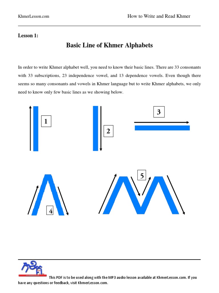 KL-Read and Write Khmer-Lesson 1 | PDF | Encodings | Languages Of Asia