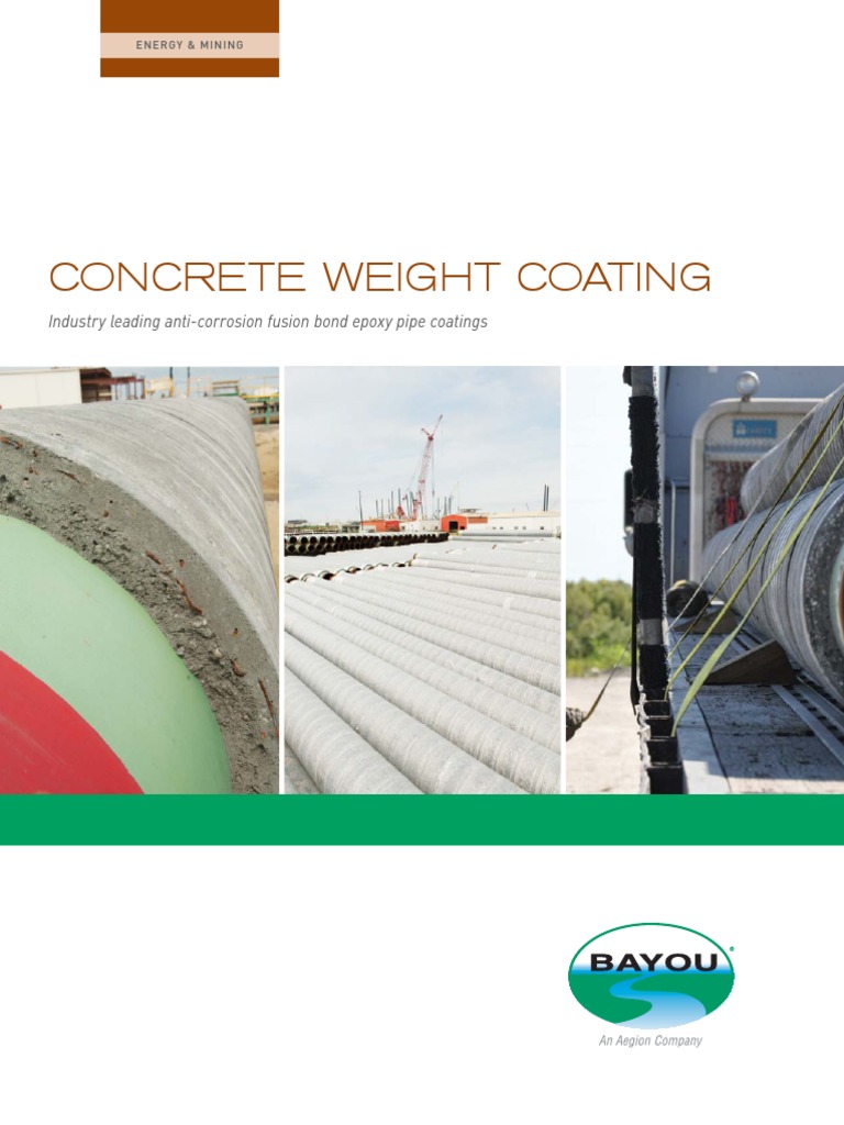 Bayou Concrete Weight Coating PDF | PDF | Concrete | Pipe (Fluid ...