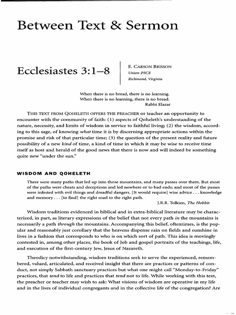 Ecclesiastes 3.1 8 | Ecclesiastes | Copyright