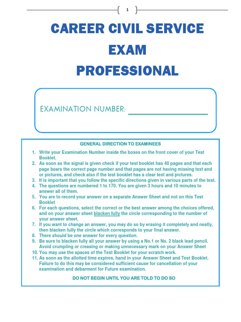 Career Civil Service Examination | PDF | Search Warrant | Test (Assessment)