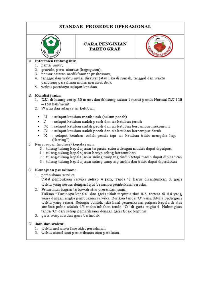 SOP Partograf | PDF