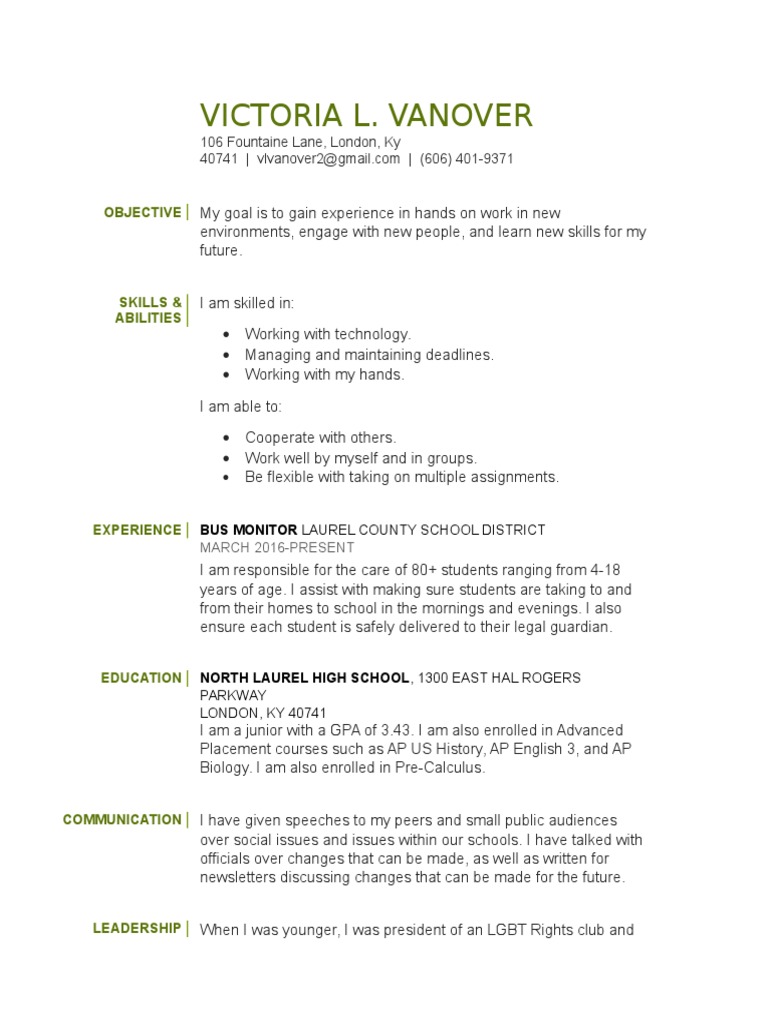 Victoria L. Vanover: 106 Fountaine Lane, London, Ky | PDF