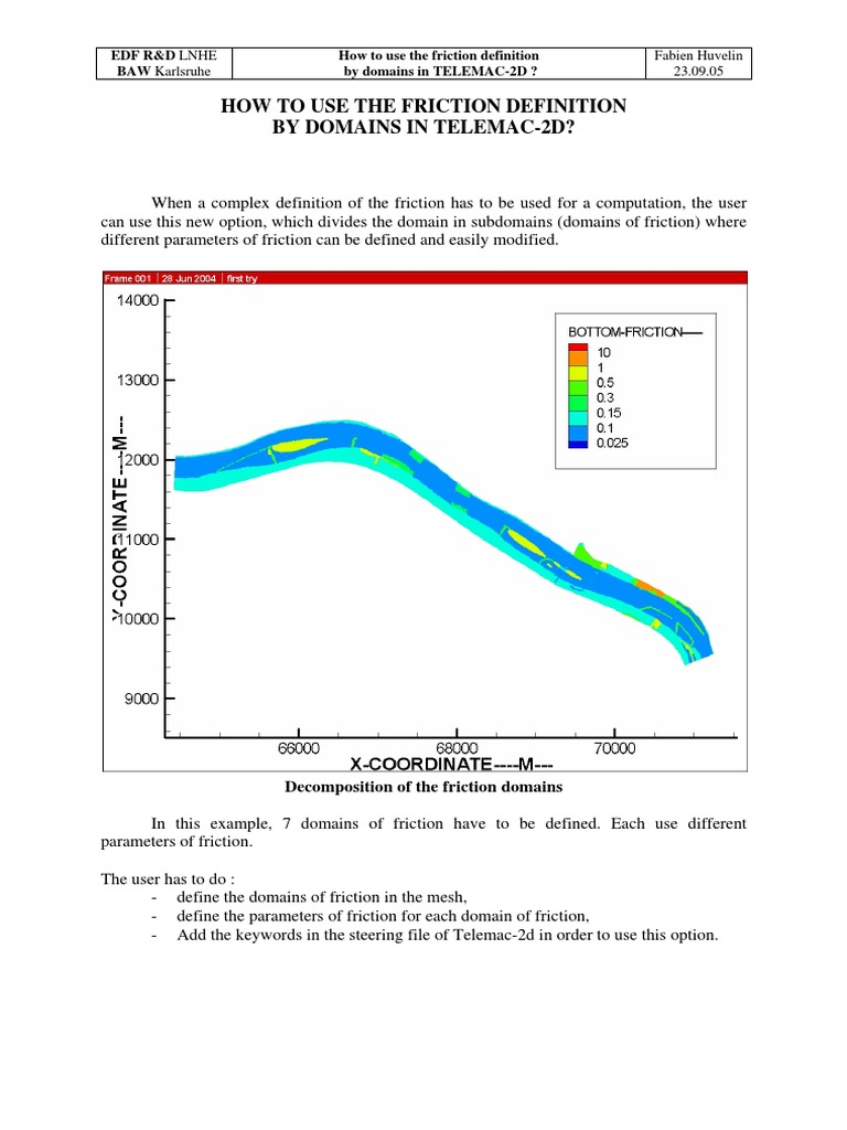 Friction Domains in TELEMAC-2D | PDF