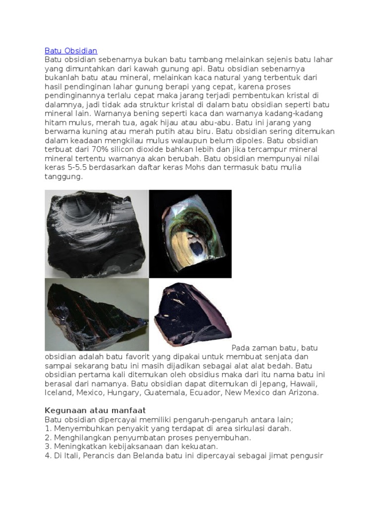 Batu Obsidian | PDF