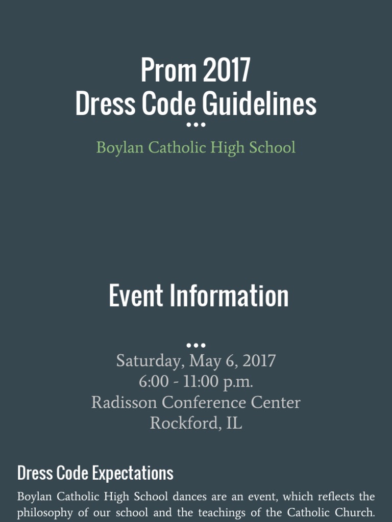 Prom 2017 Dress Guidelines | PDF | Modesty | Clothing