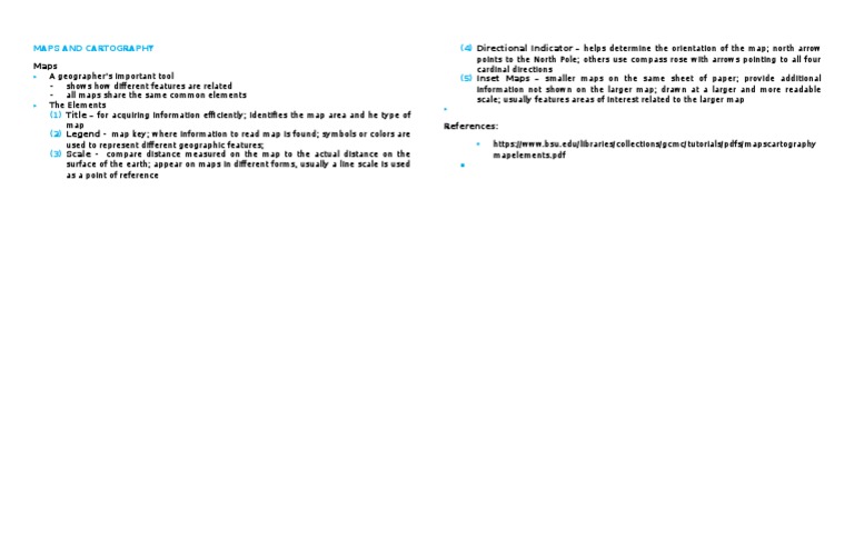 Essential Elements of Maps and Cartography | PDF