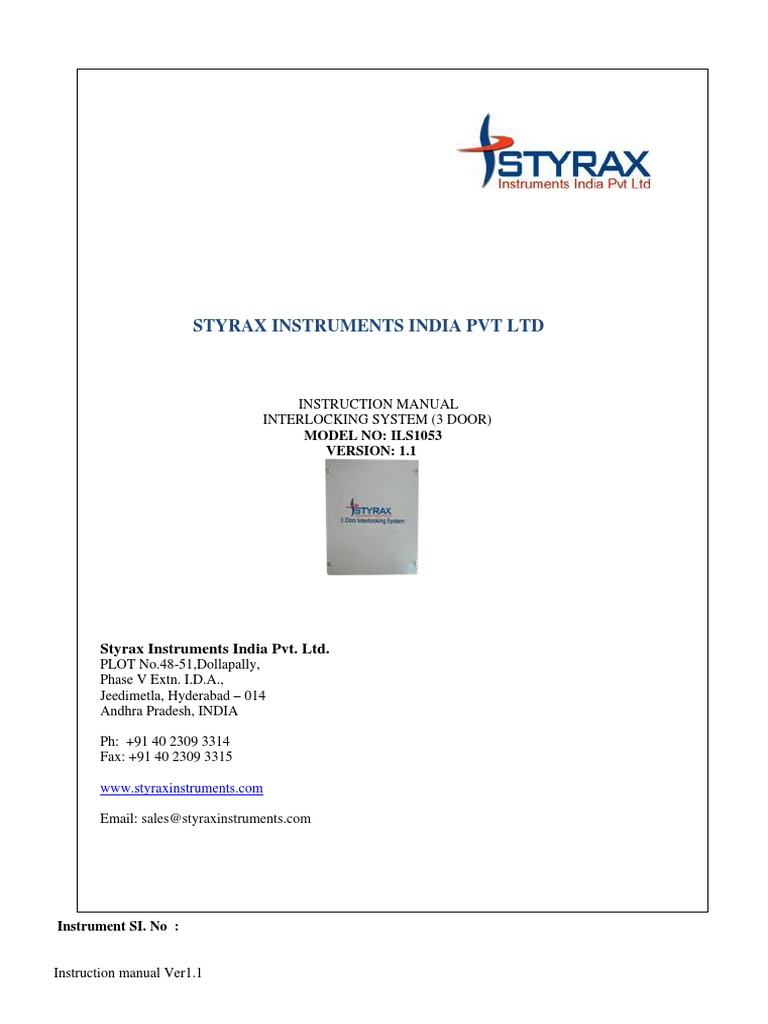 3 Door Interlocking System Manual | PDF | Electrical Engineering ...