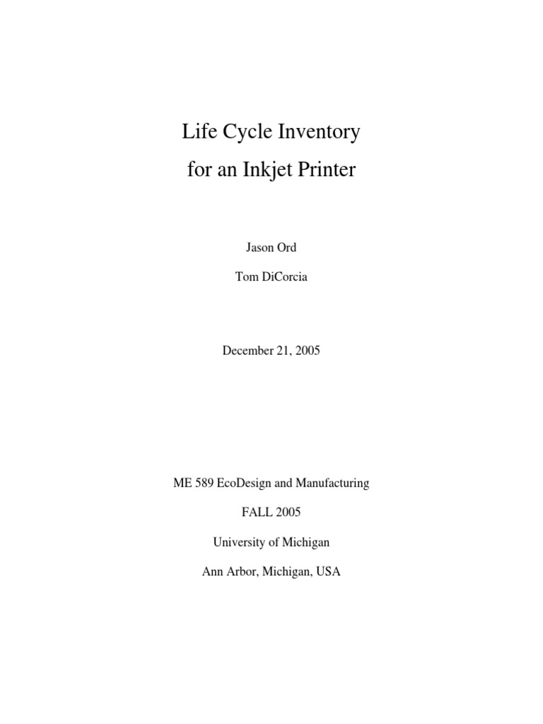 Life Cycle Inventory | PDF | Life Cycle Assessment | Printed Circuit Board