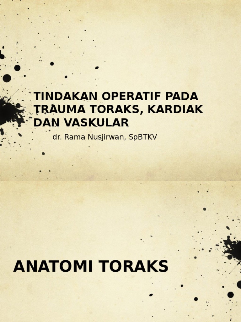 Dr. Rama - Torakotomi Pada Trauma 2dr. Rama | PDF