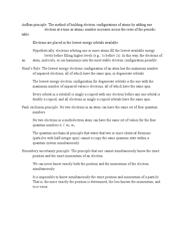 Aufbau Principle | PDF