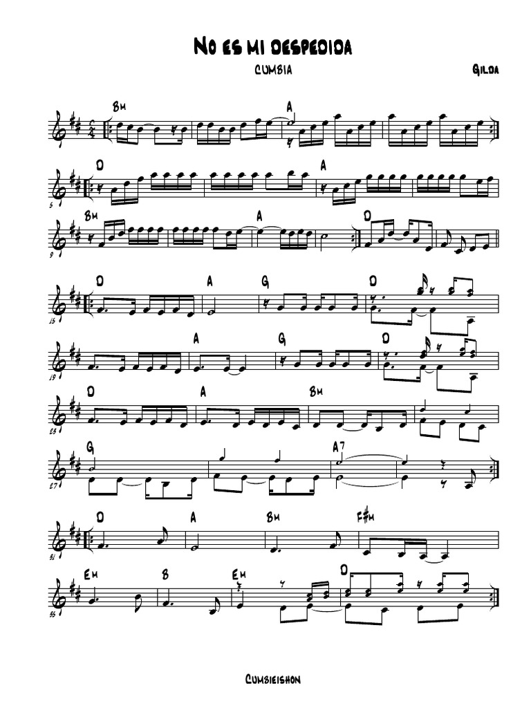 No Es Mi Despedida - Gilda | PDF